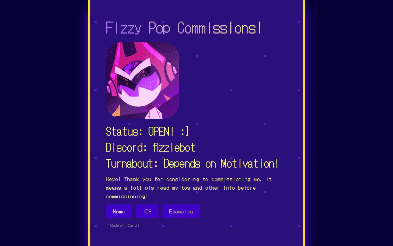 Fizzy Pop's Commission Sheet